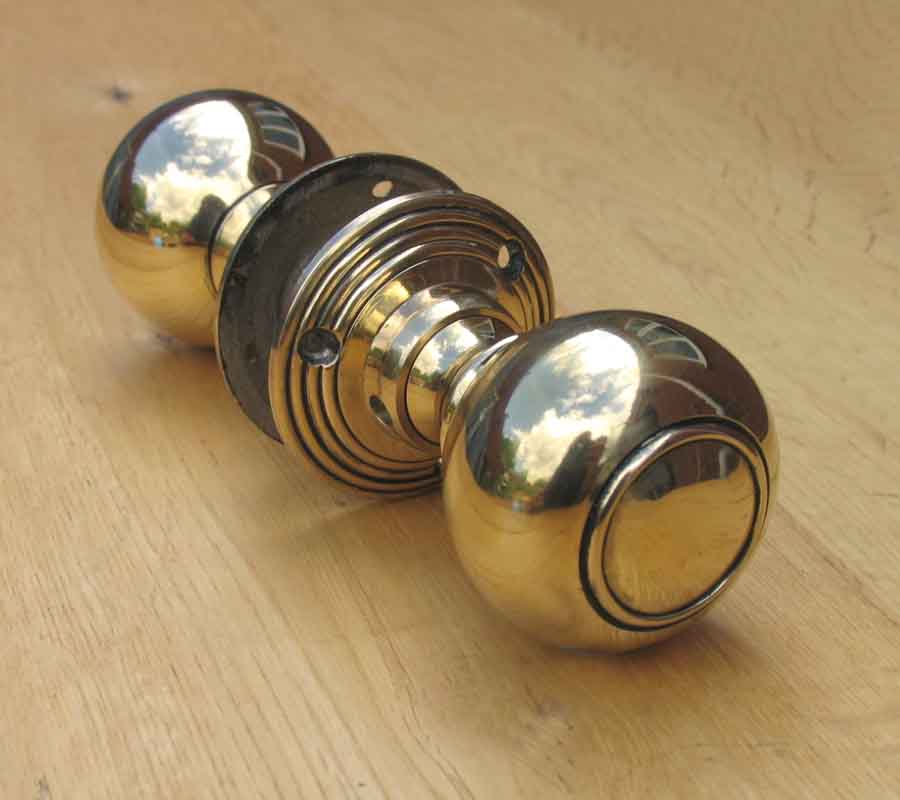 Antique Reproduction Solid Brass Door Knobs